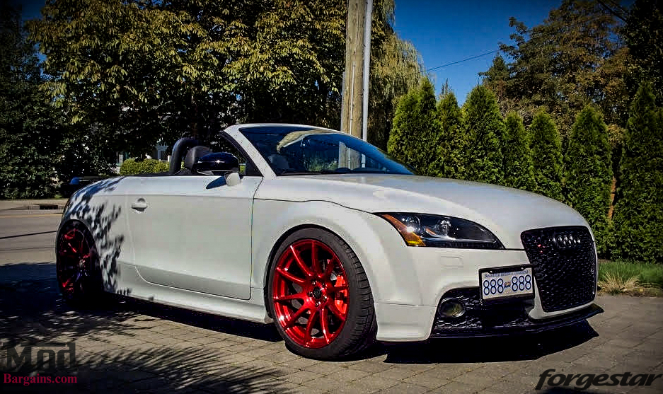 Tim C's Blood Red Forgestar CF10 Wheels on Audi TT Mk II